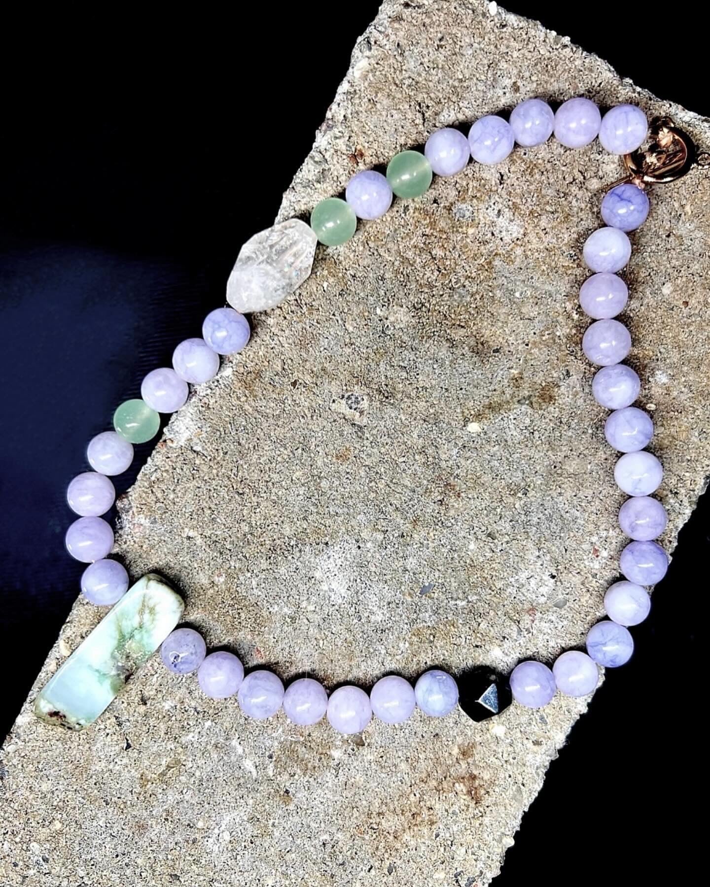 Crystal Chrysopras Obsidian Angelit Choker